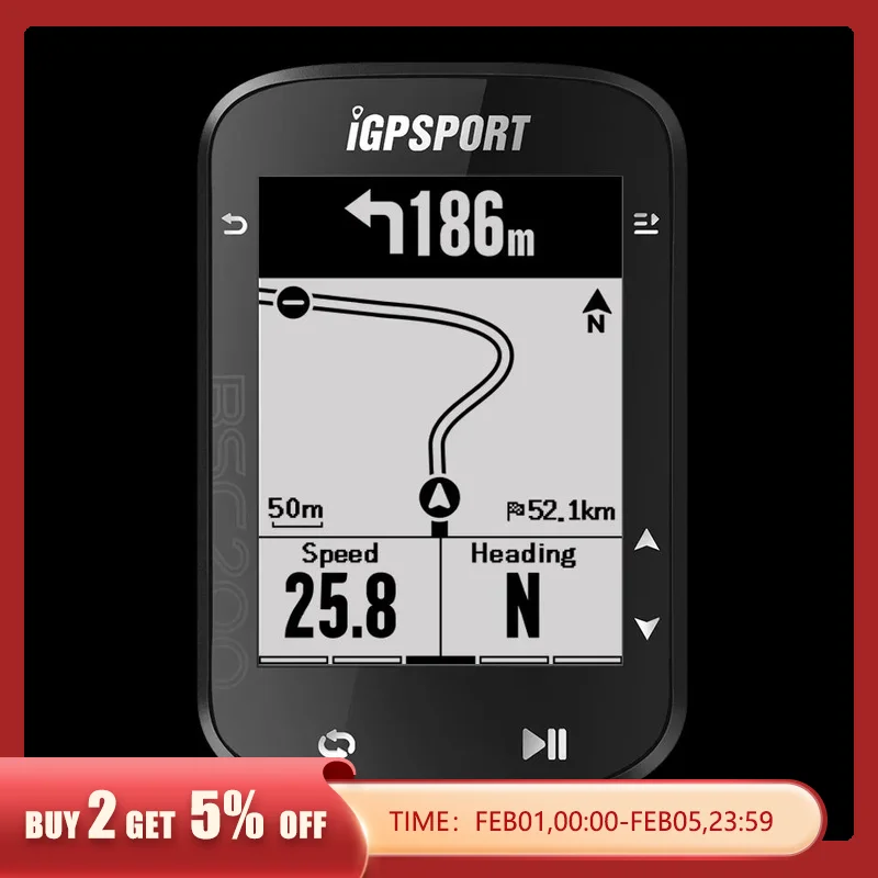 IGPSPORT-BSC200-GPS-Bicycle-Computer-Cycling-Odometer-Wireless-Speedometer-Route-Navigation-ANT ...