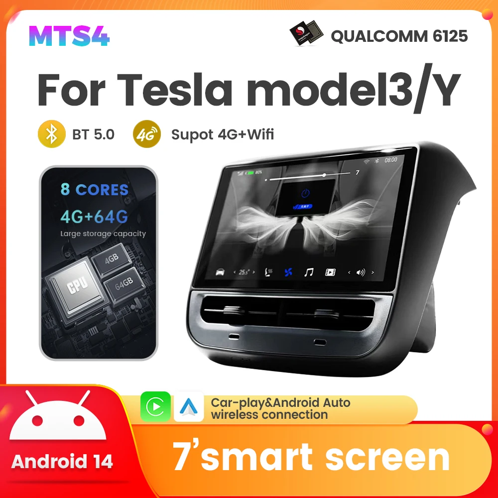 Android-7-Inch-Car-Rear-Entertainment-Smart-Screen-for-Tesla-Model-3-Y ...
