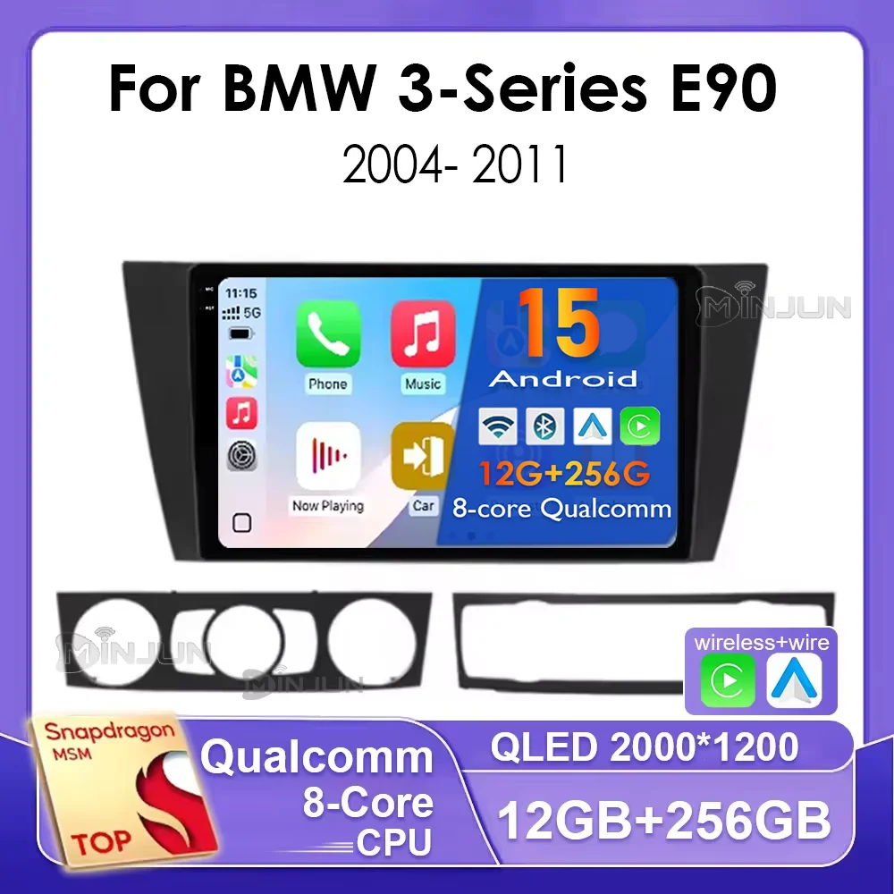 Android 15 Autoradio For BMW 3 Series bmw e90 E91 E92 E93 2005-2013 ...