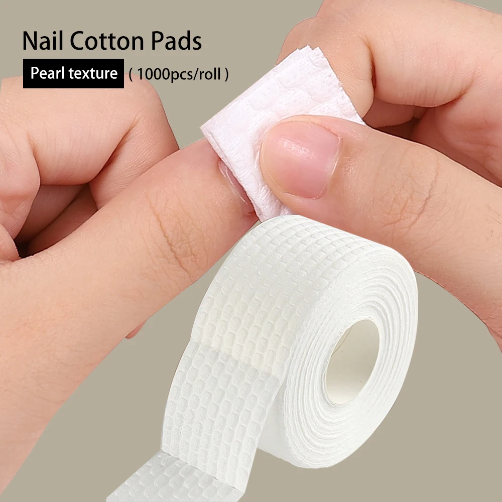 1000Pcs/Roll Nail Cotton Wipes UV Gel Nail Tips Polish Remover Cleaner ...