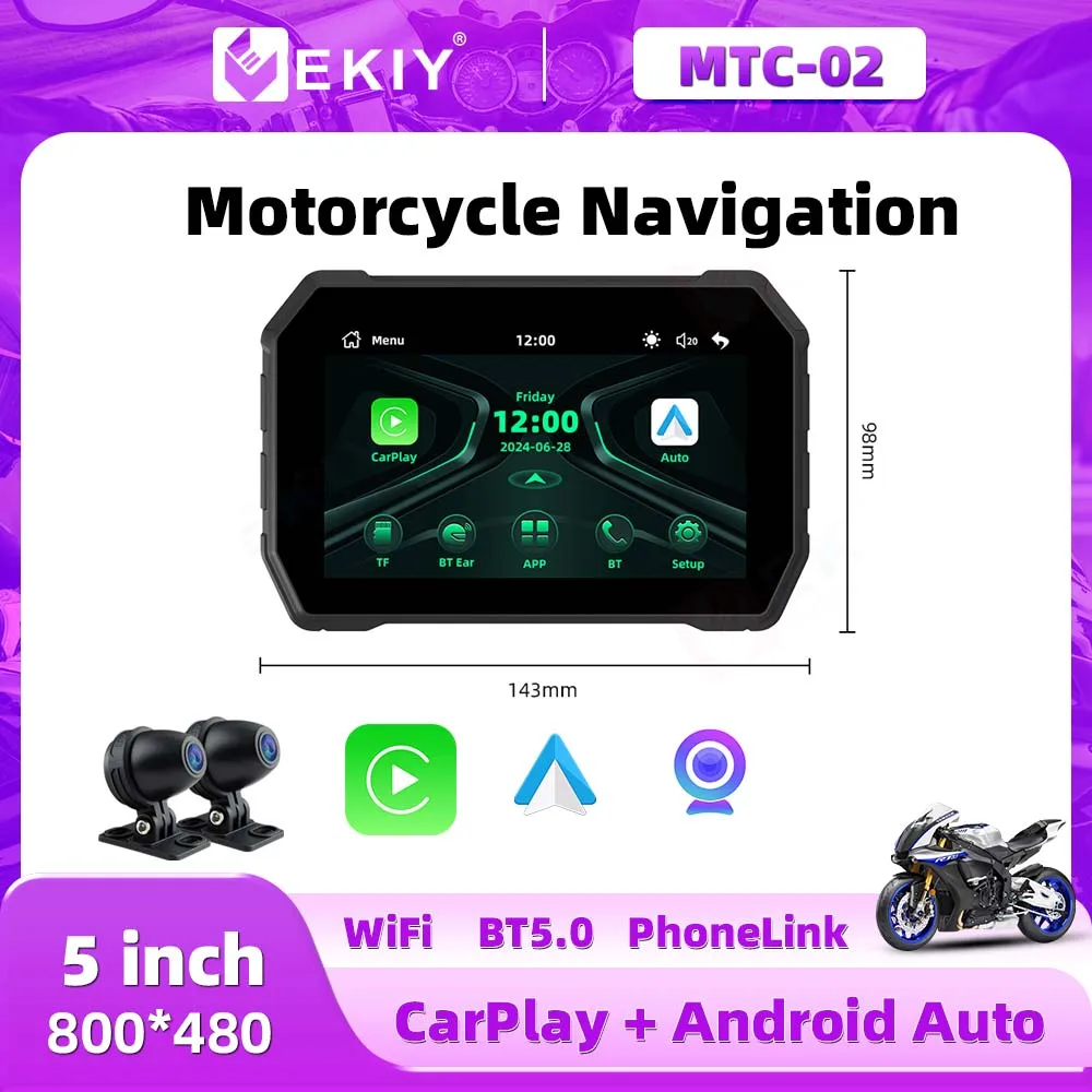 EKIY-motocicleta-GPS-5-pulgadas-WIFI-MOTO-navegaci-n-Carplay-pantalla-port-til-motocicleta ...