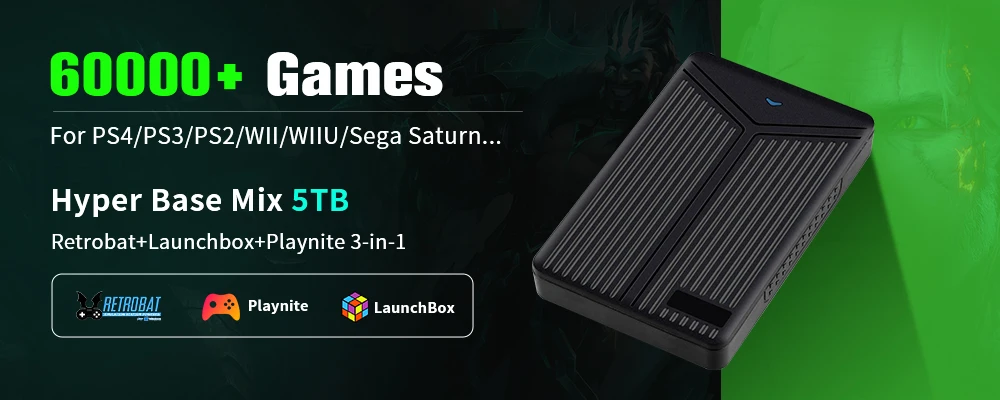 38000 Retro/PC Games External Game Hard Drive For PC/Laptop Retrobat & Playnite System Gaming ...