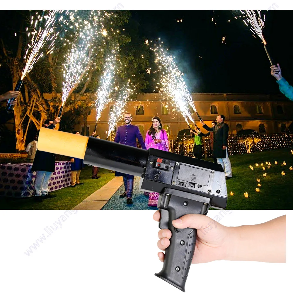 Cold Pyro Gun Toy Spark Fountain Fireworks Sparkular Machine Stage ...