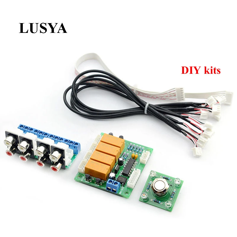 Lusya Diy Kits And Finished Relay 4-way Audio Input Signal Selector Switching Rca Audio Switch ...