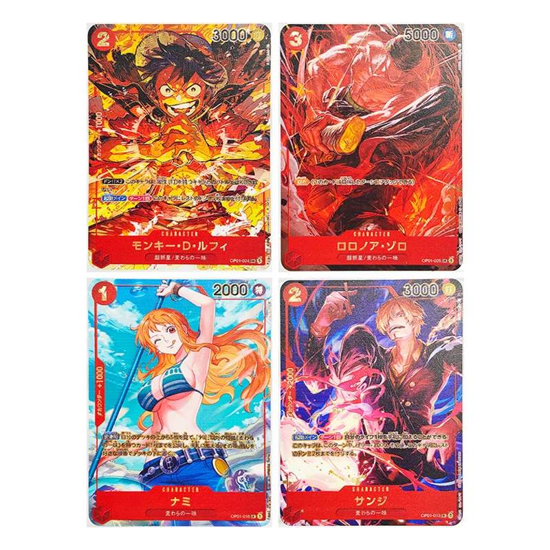 Anime-One-Piece-Diy-OPCG-Metal-Card-Collectible-Cards-Monkey-D-Luffy ...