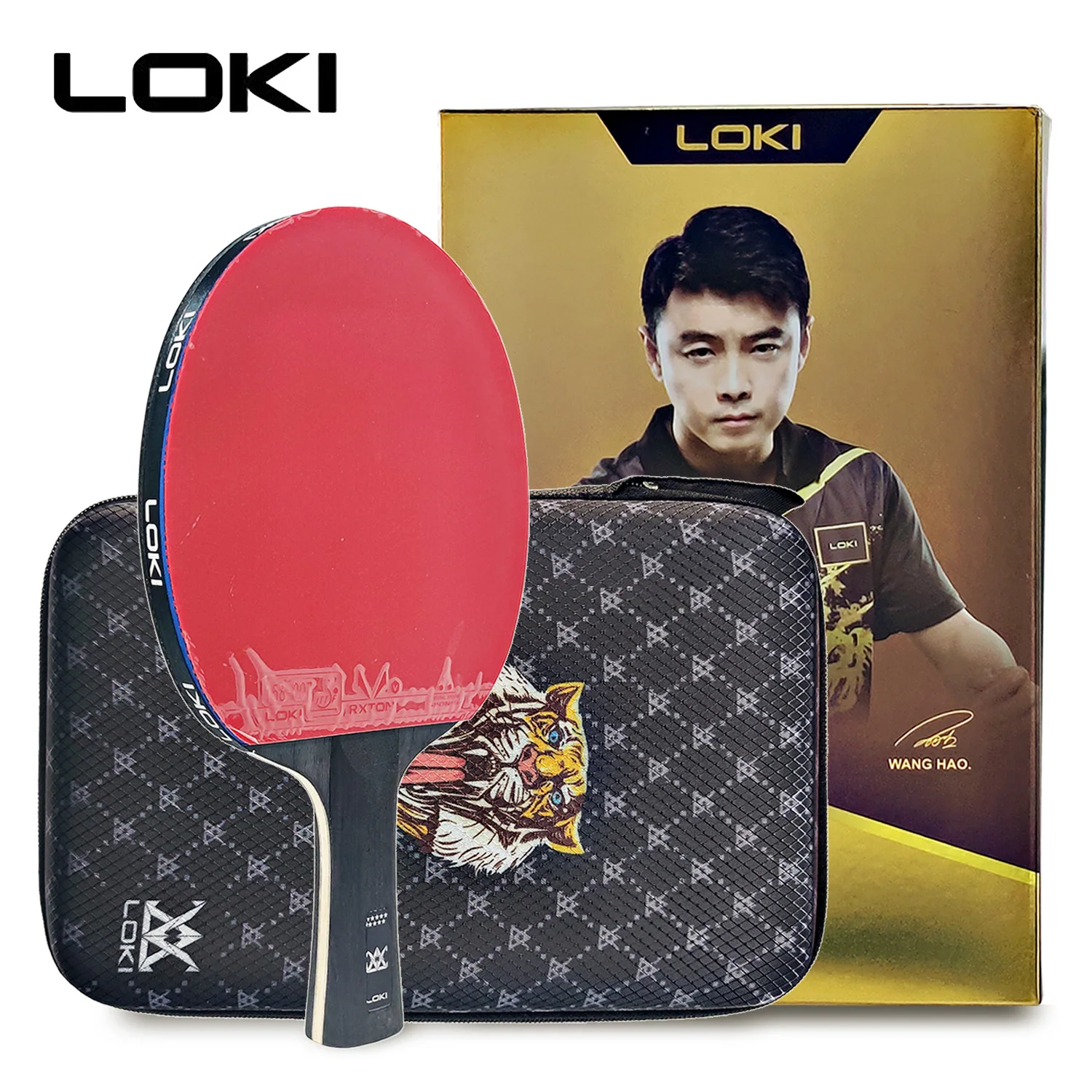 Loki e-série raquete de tênis de mesa profissional lâmina de carbono raquete de ping pong paddle ...