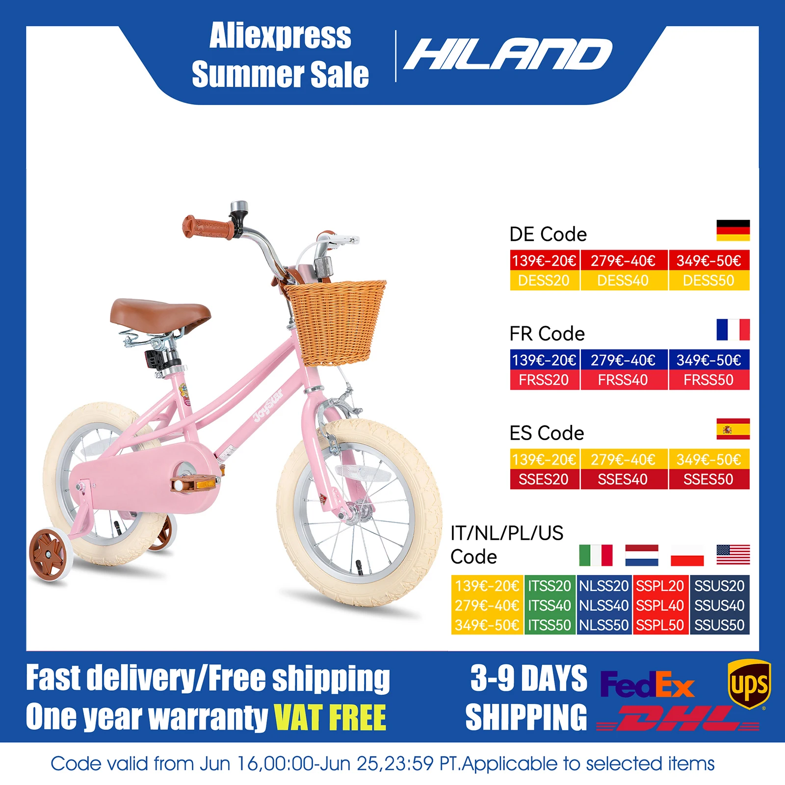 US warehouse JOYSTAR Girls Bike for 2-12 Toddlers & Kids, 12" 14" 16 ...