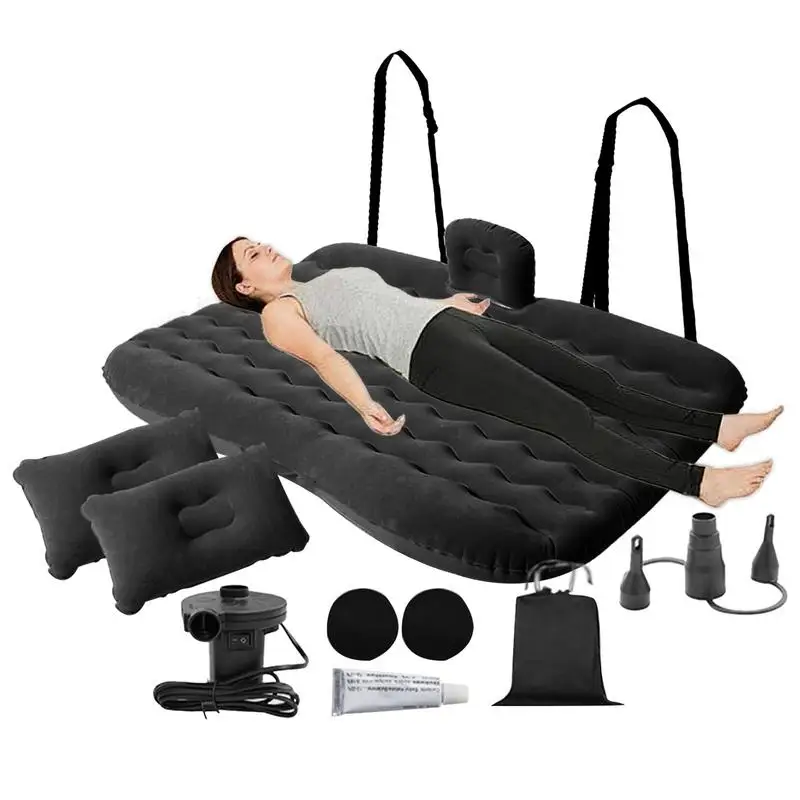 130x80cm-Inflatable-Bed-Car-Interior-Inflatable-Bed-With-Air-Pump-Car ...