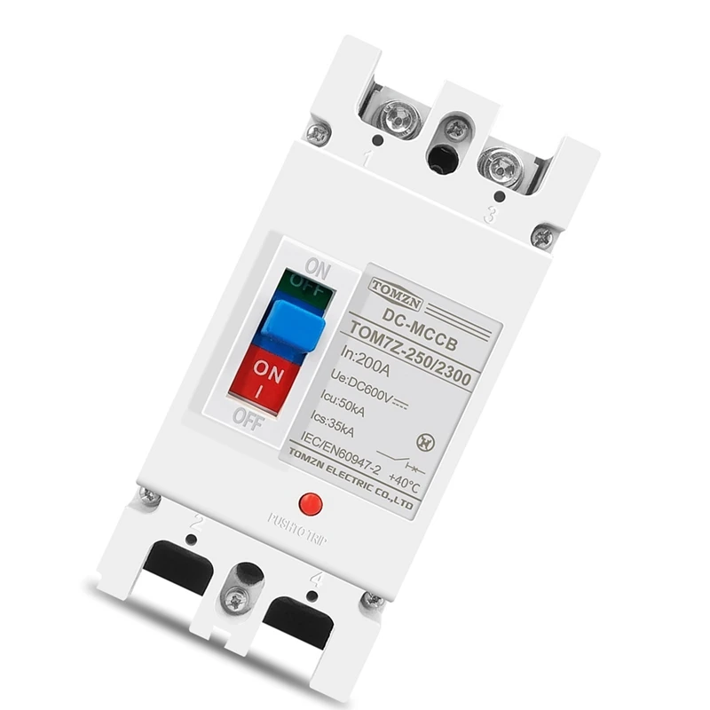 Tomzn 2p Dc 600v Dc Solar Molded Case Circuit Breaker Mccb Overload ...