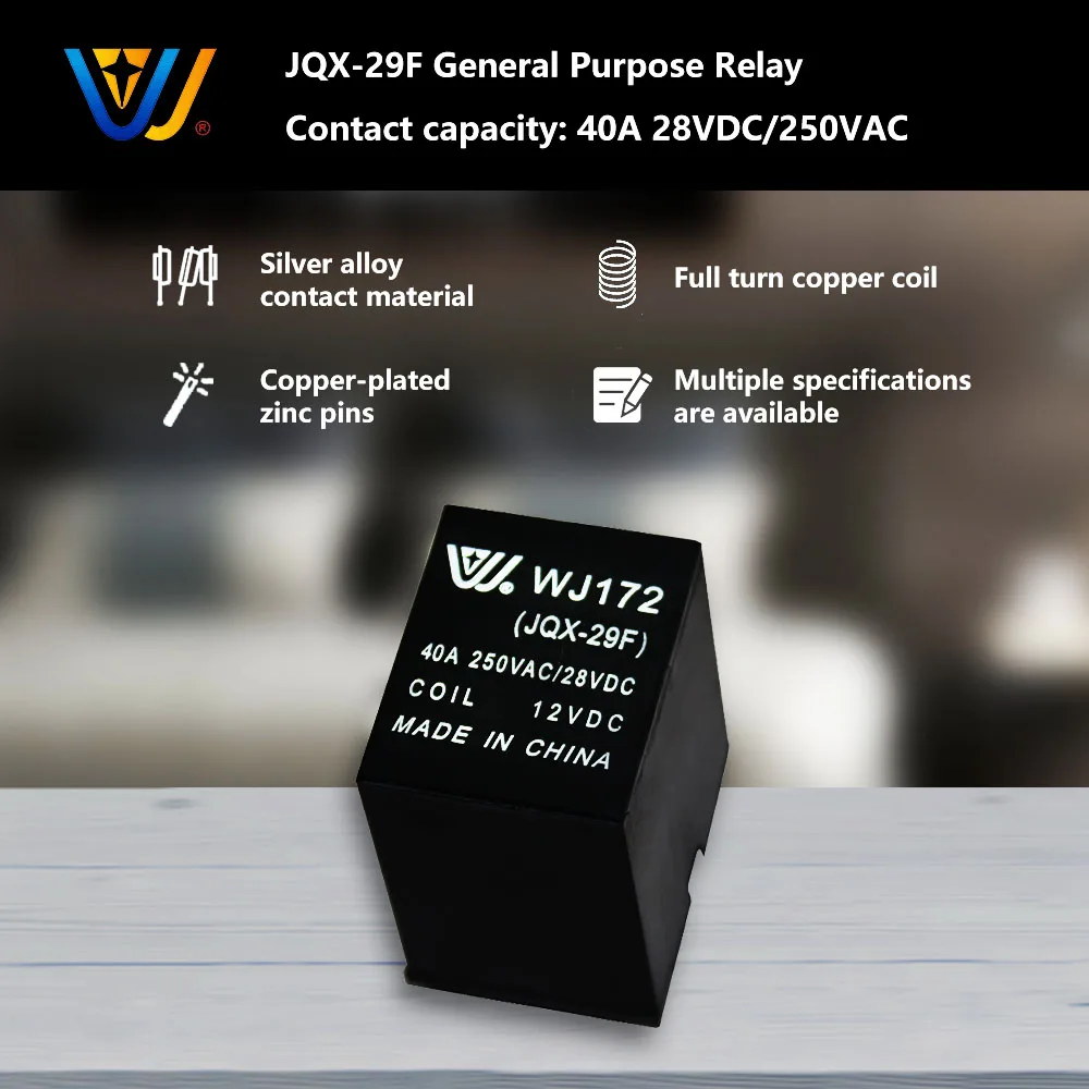 WJ172 5Pcs DC 12V Coil SPDT 6 Pin Mini Power Relay PCB Type High ...