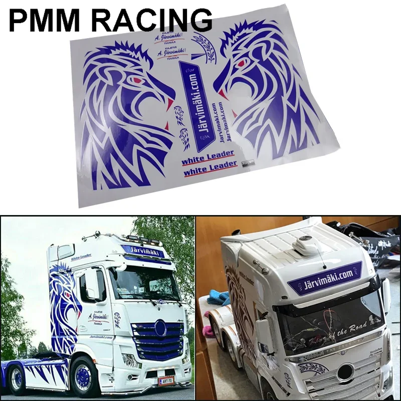 Blue-Lion-Livery-Sticker-Decorate-for-1-14-Tamiya-RC-Truck-Trailer ...
