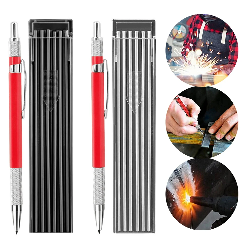 Welding-Pencil-With-12PCS-Silver-Streak-Refills-Mechanicalhs-Metal ...