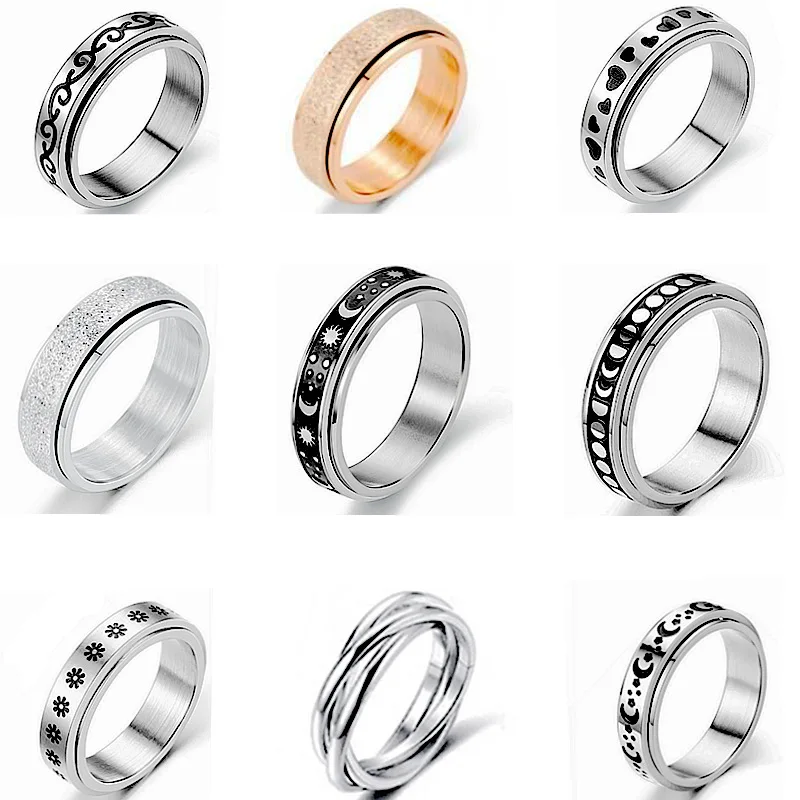 Anxiety Ring Figet Spinner Rings
