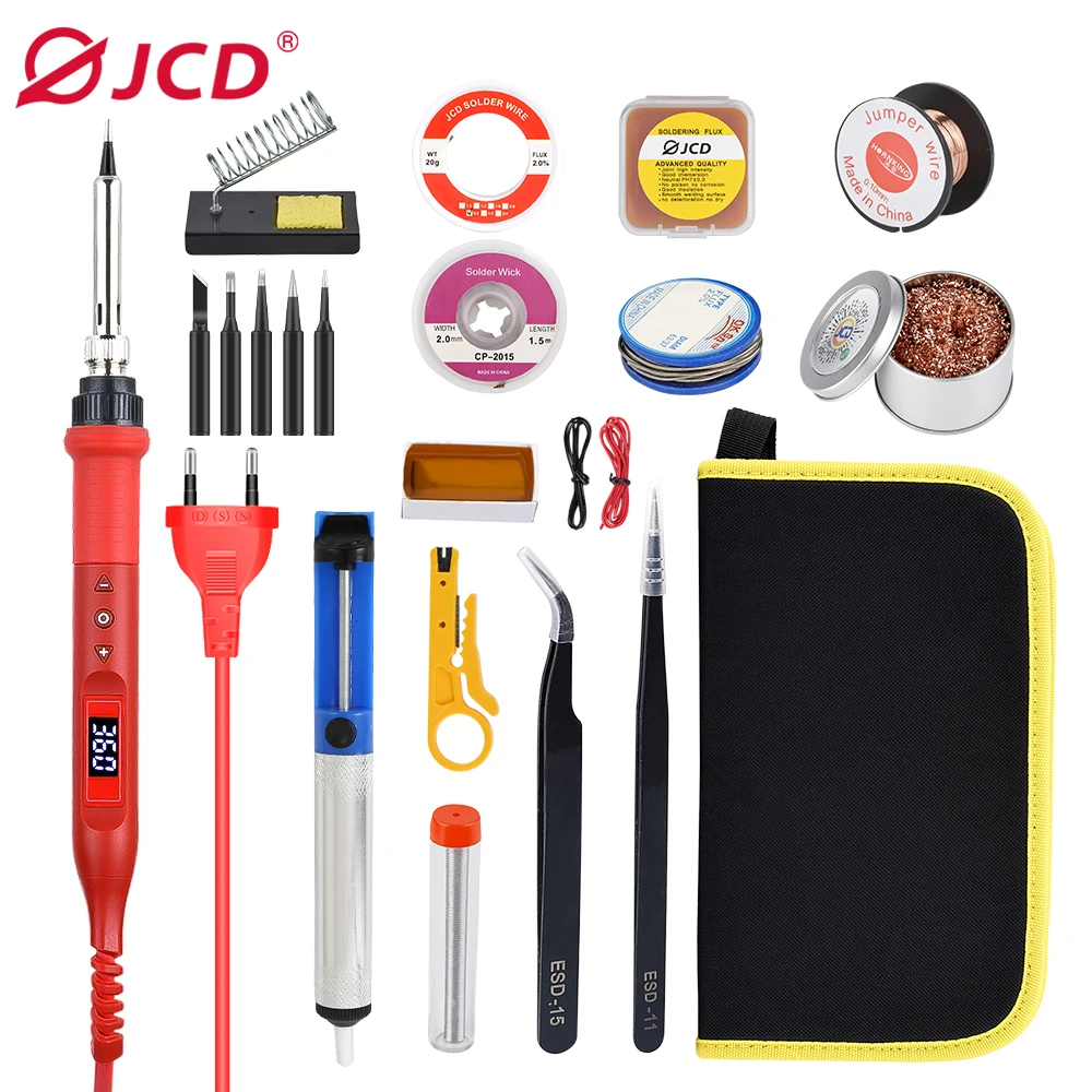 JCD 80W Electric Soldering Iron LCD Digital display Temperature ...