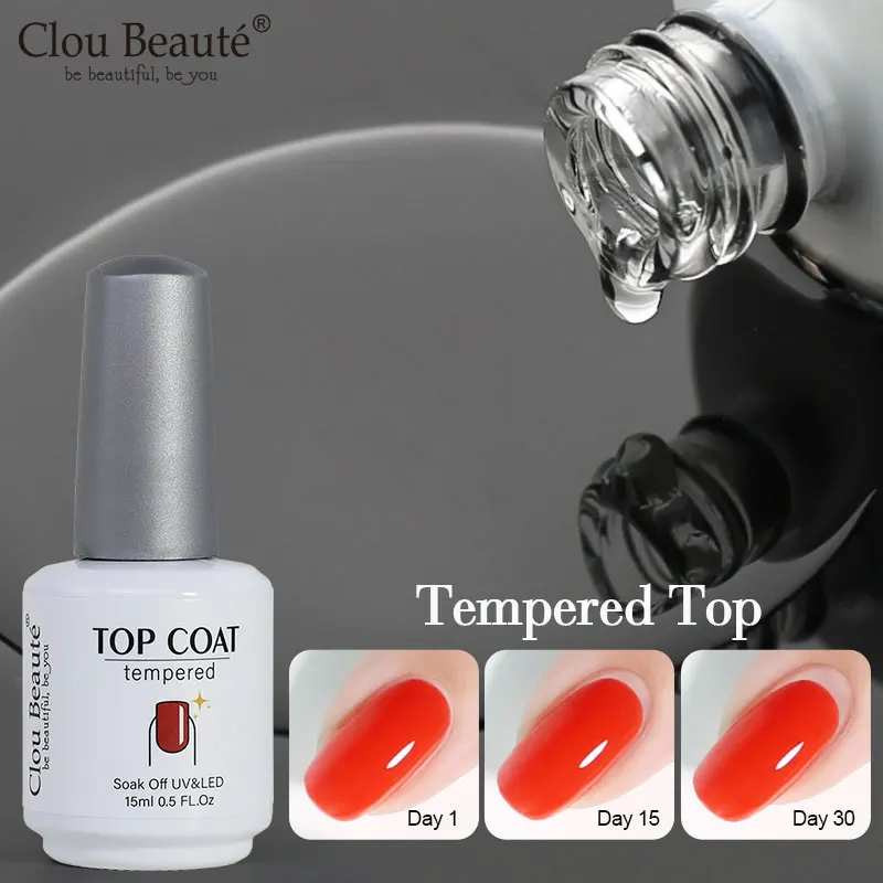 Tempered-Top-Coat-Super-Bright-Effect-Long-Wear-Nail-Gel-Polish-Semi ...