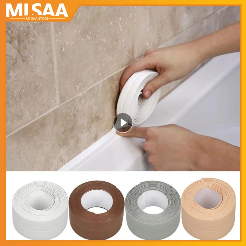 Bathroom-Shower-Sink-Bath-Sealing-Tape-Strip-PVC-Self-Adhesive-Sealant ...