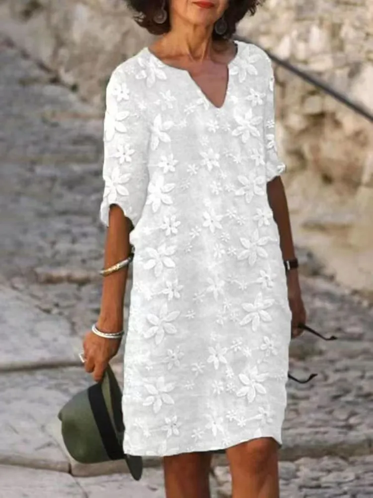 Elegant-White-Lace-Mesh-Patchwork-Women-Dress-Summer-New-Fashion-Sweet ...