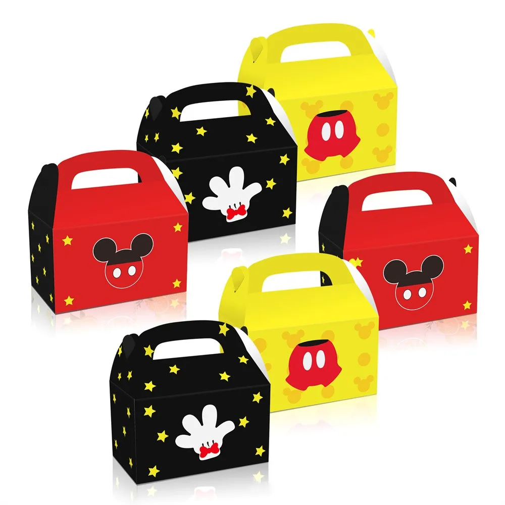 Caja de regalo de Mickey Mouse para niños, decoración de fiesta, papel ...