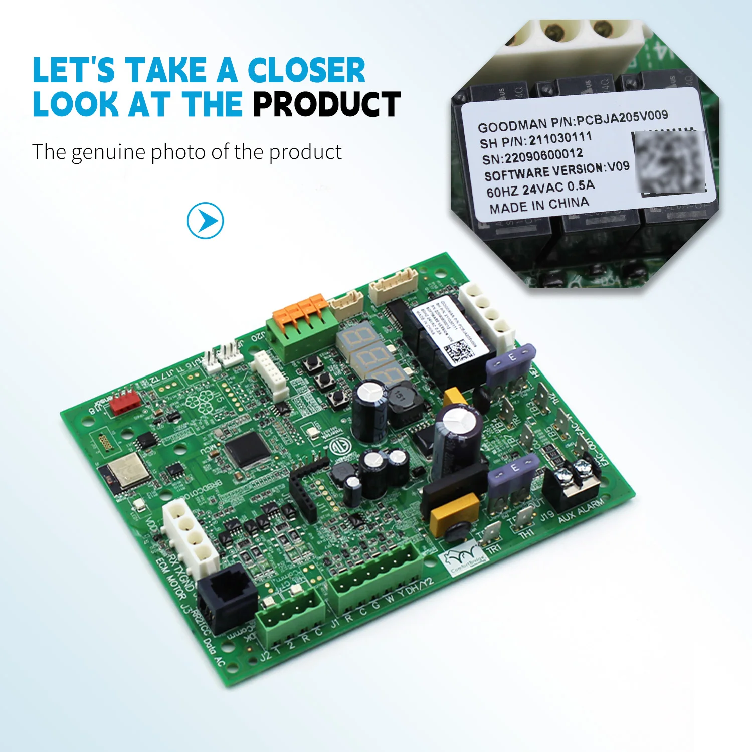 for Genuine Goodman factory OEM repair parts 211030111 PCBJA205V009 pcb ...