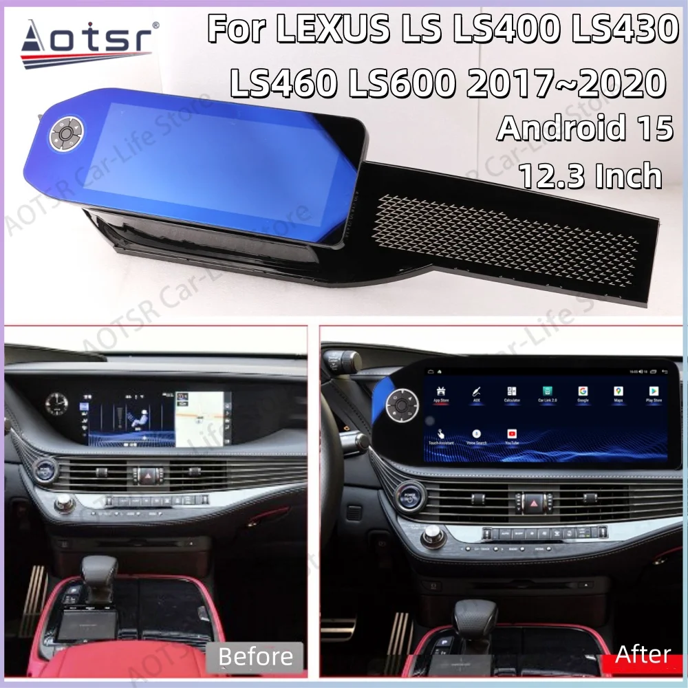 12.3 In Android 15 Multimedia Car Radio For LEXUS LS LS400 LS430 LS460 ...