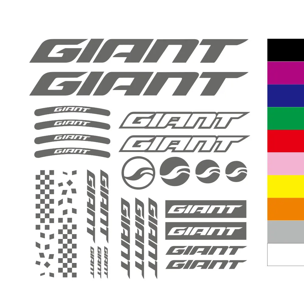 Kit stickers vinyl pack Bicycle Bike for giant Wheel hub sticker Wheel ...