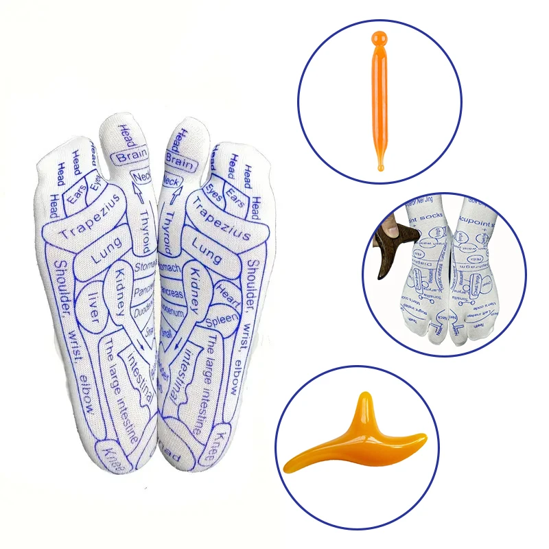 Reflexology-Socks-Women-Foot-Massage-Meridian-Acupoint-Reflex-Area ...