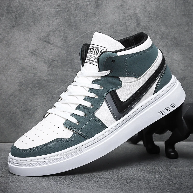 Men-s-High-Top-Sneakers-New-Fashion-Lace-Up-Platform-Casual-Shoes-for ...