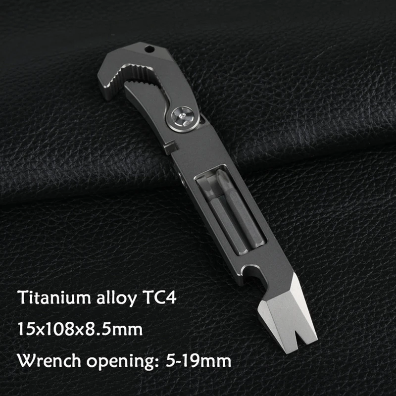 Titanium Alloy TC4 Crowbar EDC Tools Screwdriver Wrench Hand Outdoor ...