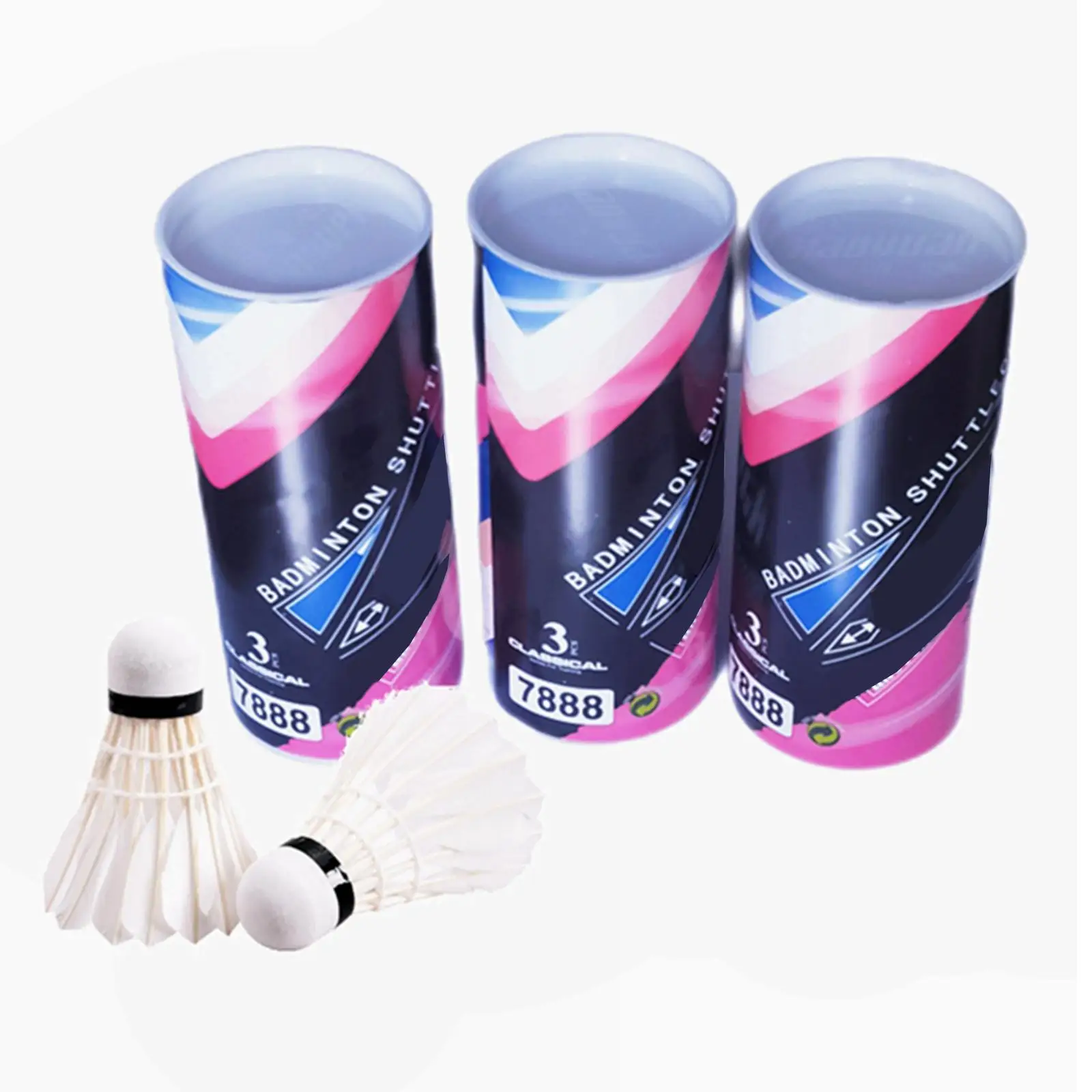 3x Badminton Shuttlecocks Professional White High Speed Duck Feather ...