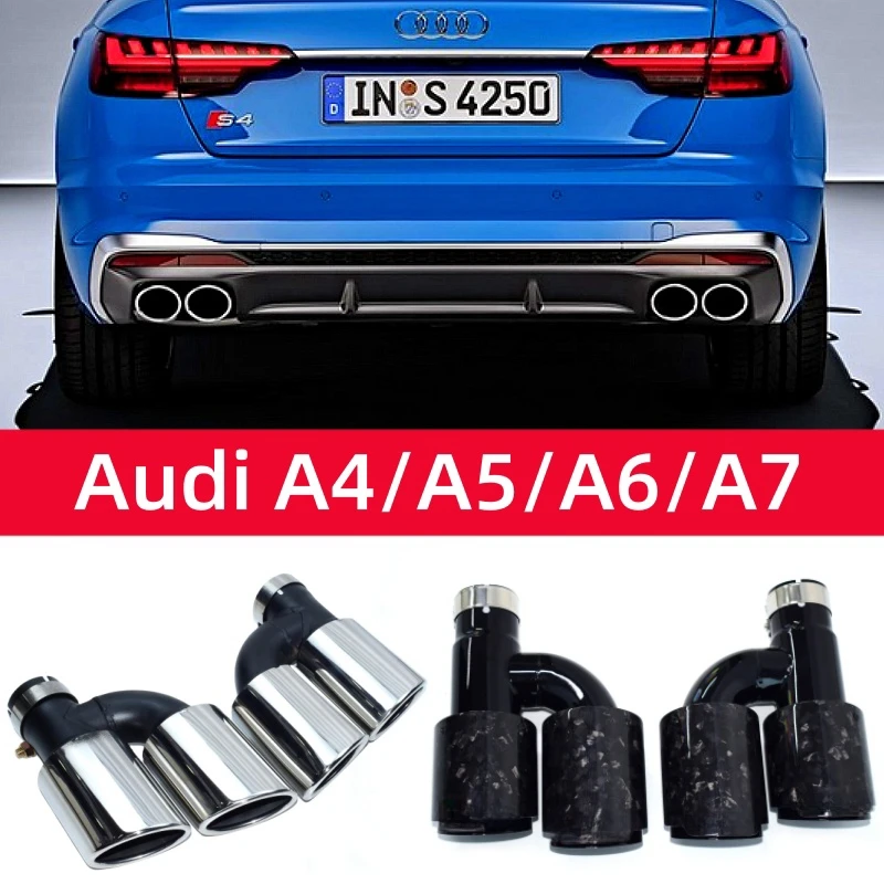 Suitable-for-Audi-A4-A5-A6-A7-exhaust-pipe-modification-quad-out-S4-S5 ...