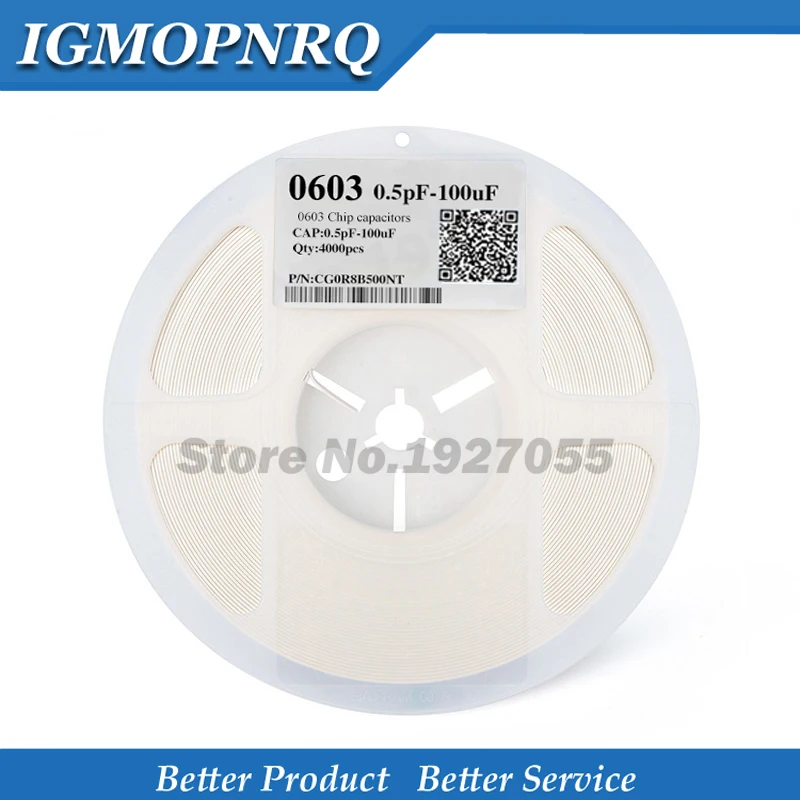 1reel-4000pcs-0603-50V-SMD-Thick-Film-Chip-Multilayer-Ceramic-Capacitor ...