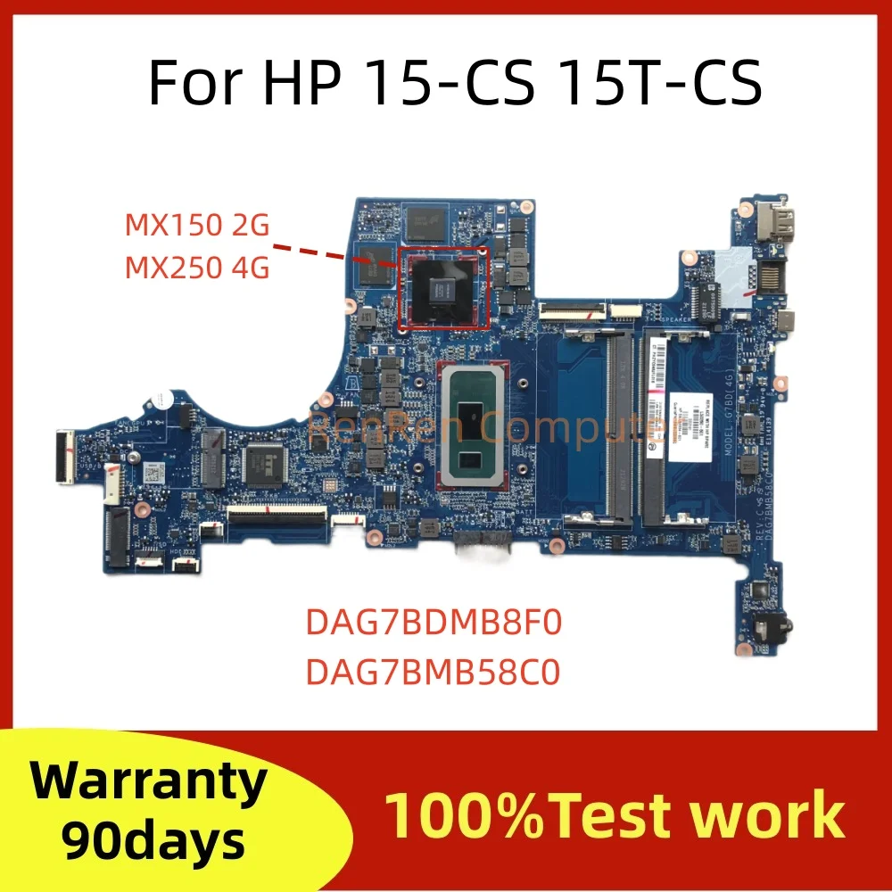 For HP 15-CS 15T-CS Laptop Motherboard DAG7BMB58C0 DAG7BDMB8F0 With i5 ...