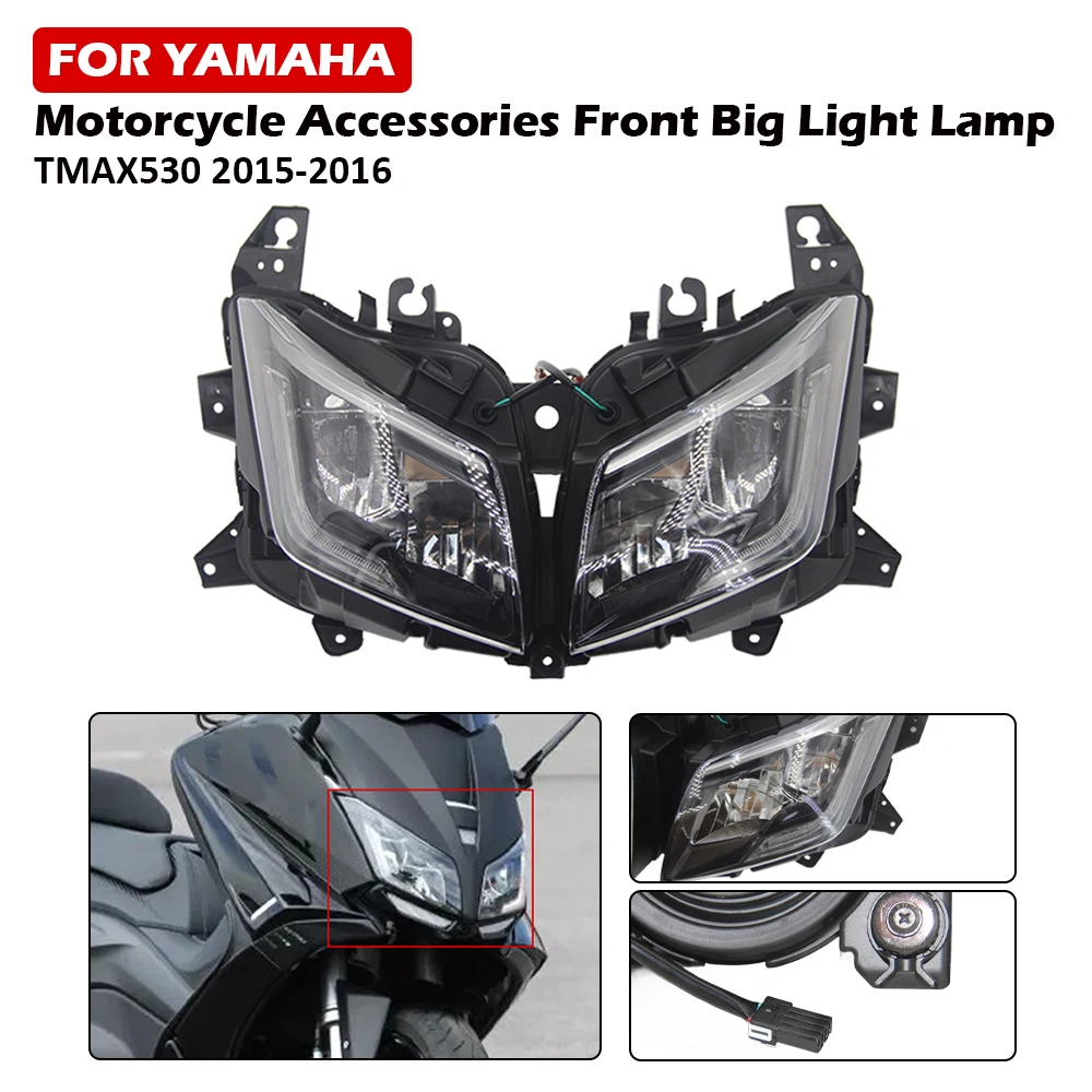 Fit For Yamaha TMAX 530 2015 2016 LED Headlight Headlamp Head Lamp ...