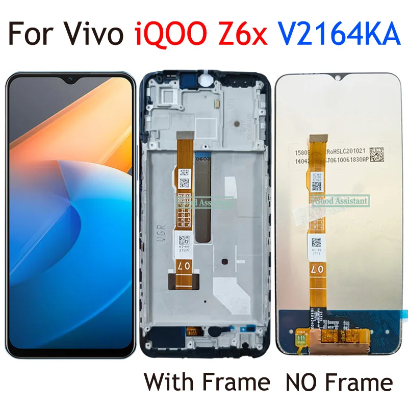 Black-6-58-Inch-For-Vivo-iQOO-Z6x-V2164KA-LCD-Display-Touch-Screen ...