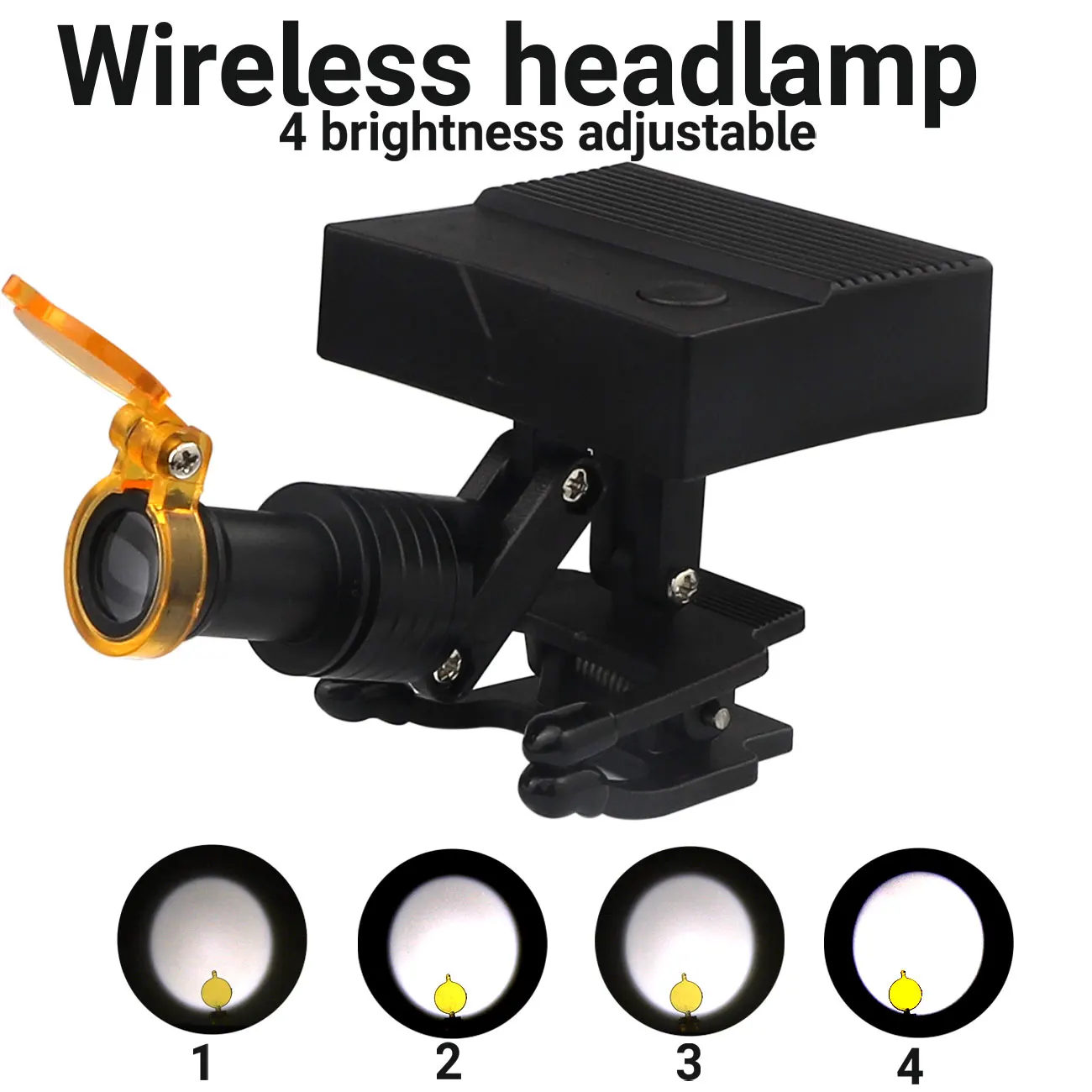5W LED Headlight Headlamp Dental Loupe Wireless Portable With Optical ...