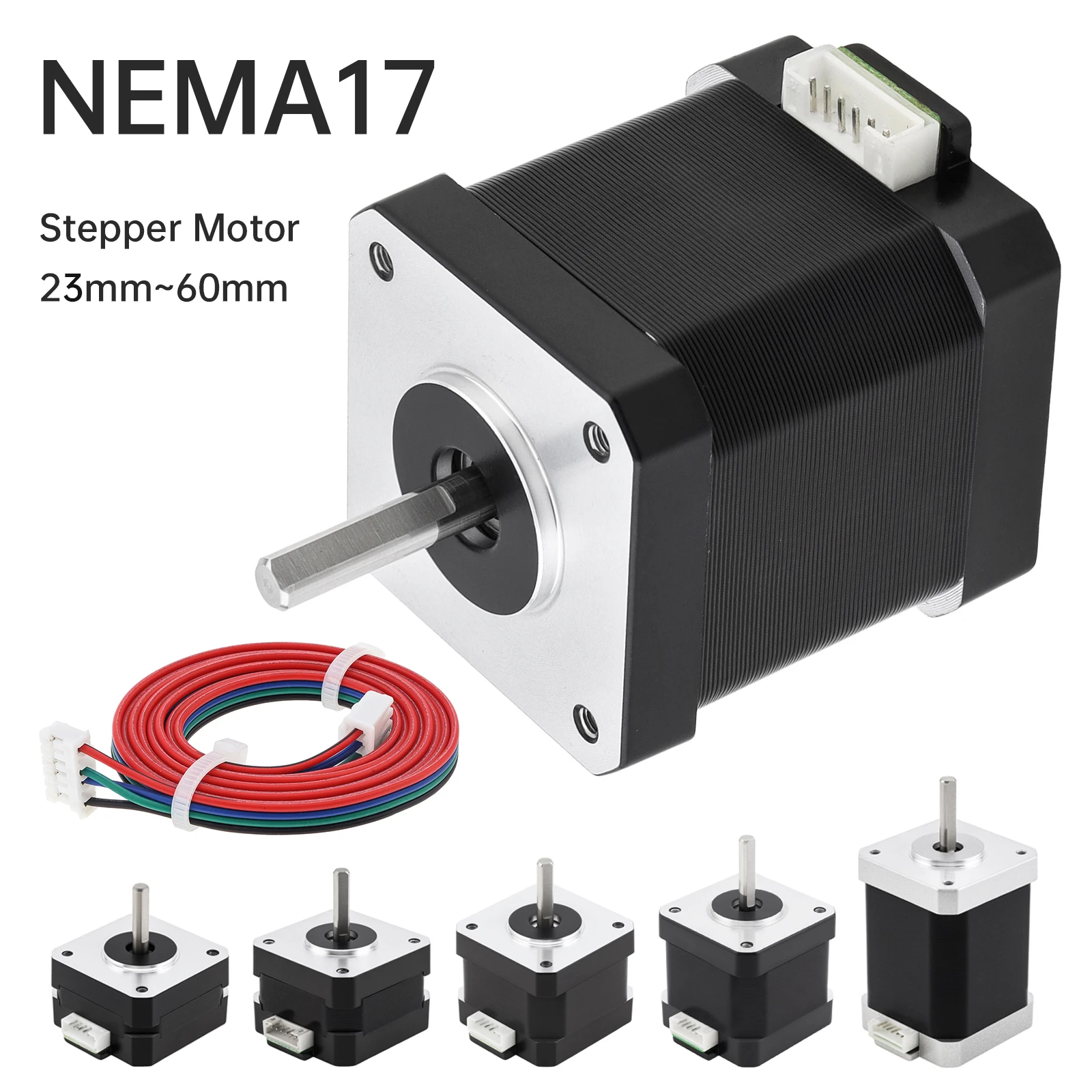 Nema 17 Stepper Motor 0.8A/1.4A/1.5A/2A 42 Motor Bipolar Stepper Motor ...