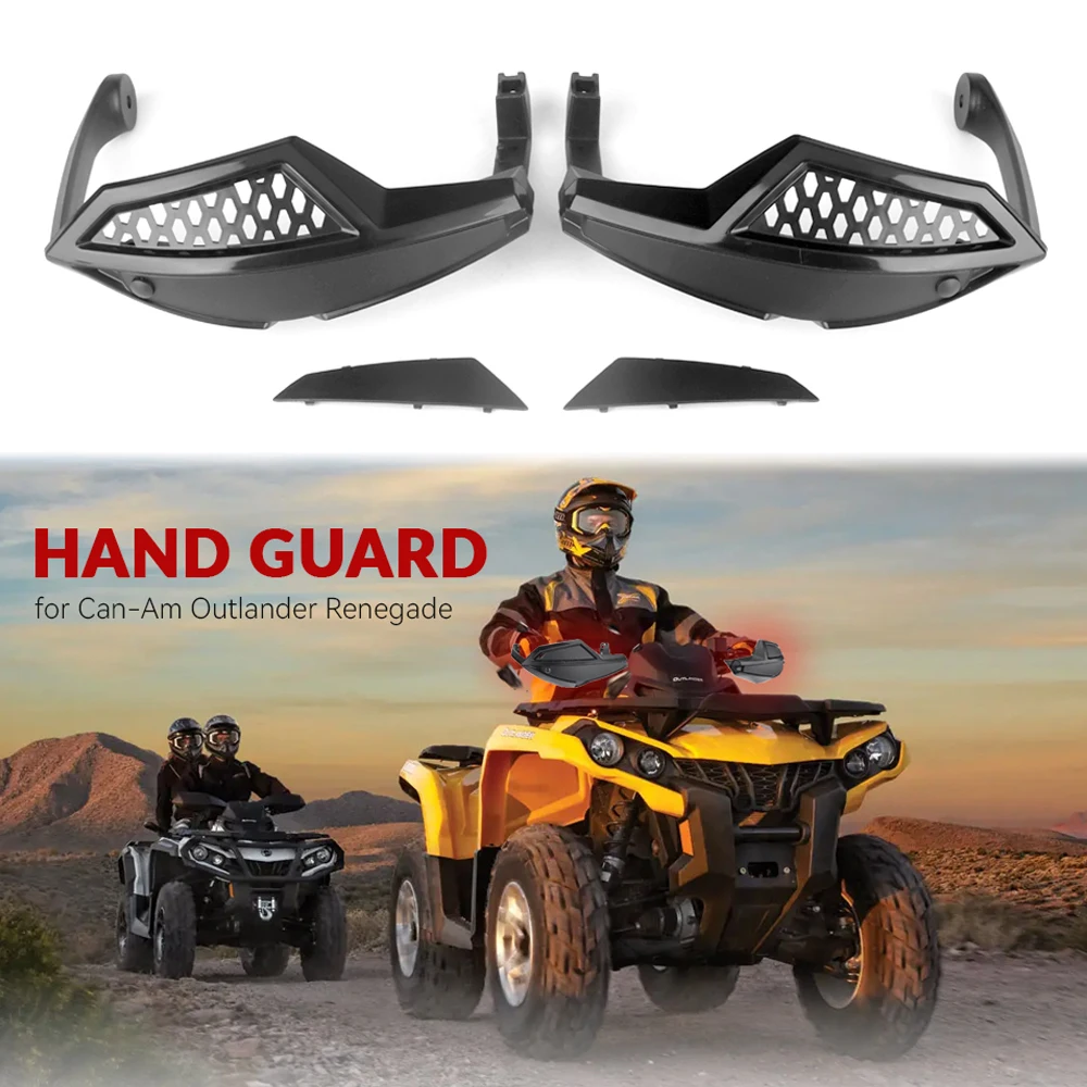 ATV-Hand-Guard-Wind-Deflector-Handguard-Handlebar-Protector-Kit-For-Can ...