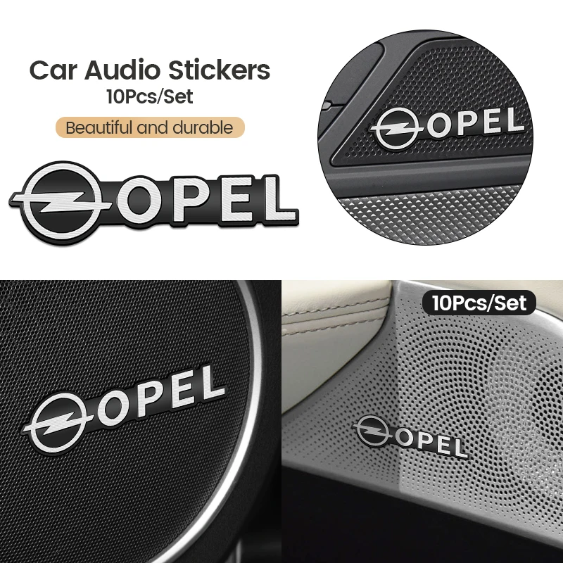 Car Audio Speaker 3D Aluminum Opel Logo Emblem Decoration Sticker For ...