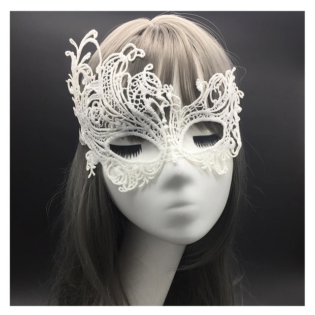 White Lace Masquerade Masks