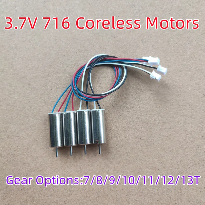 716 DC Coreless Motor With Plug Plastic Gear 7T 8T 9T 10T 11T 12T 13T ...