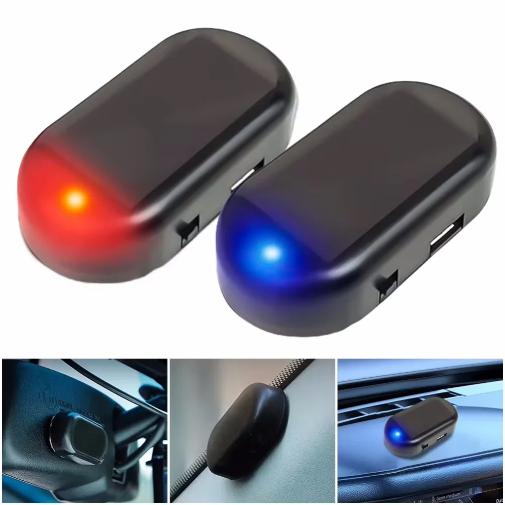 Solar-Powered-Car-Fake-Security-Light-Super-Bright-Flashing-Imitation ...