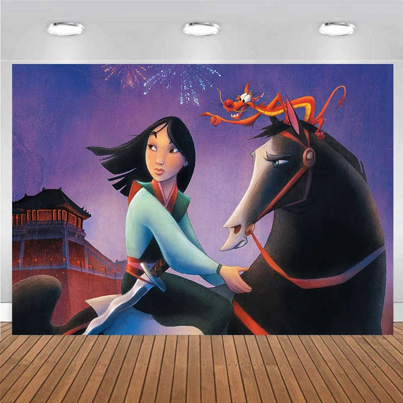 Disney-Princess-Mulan-Backdrop-Party-Decoration-Banner-for-Kids-Baby ...