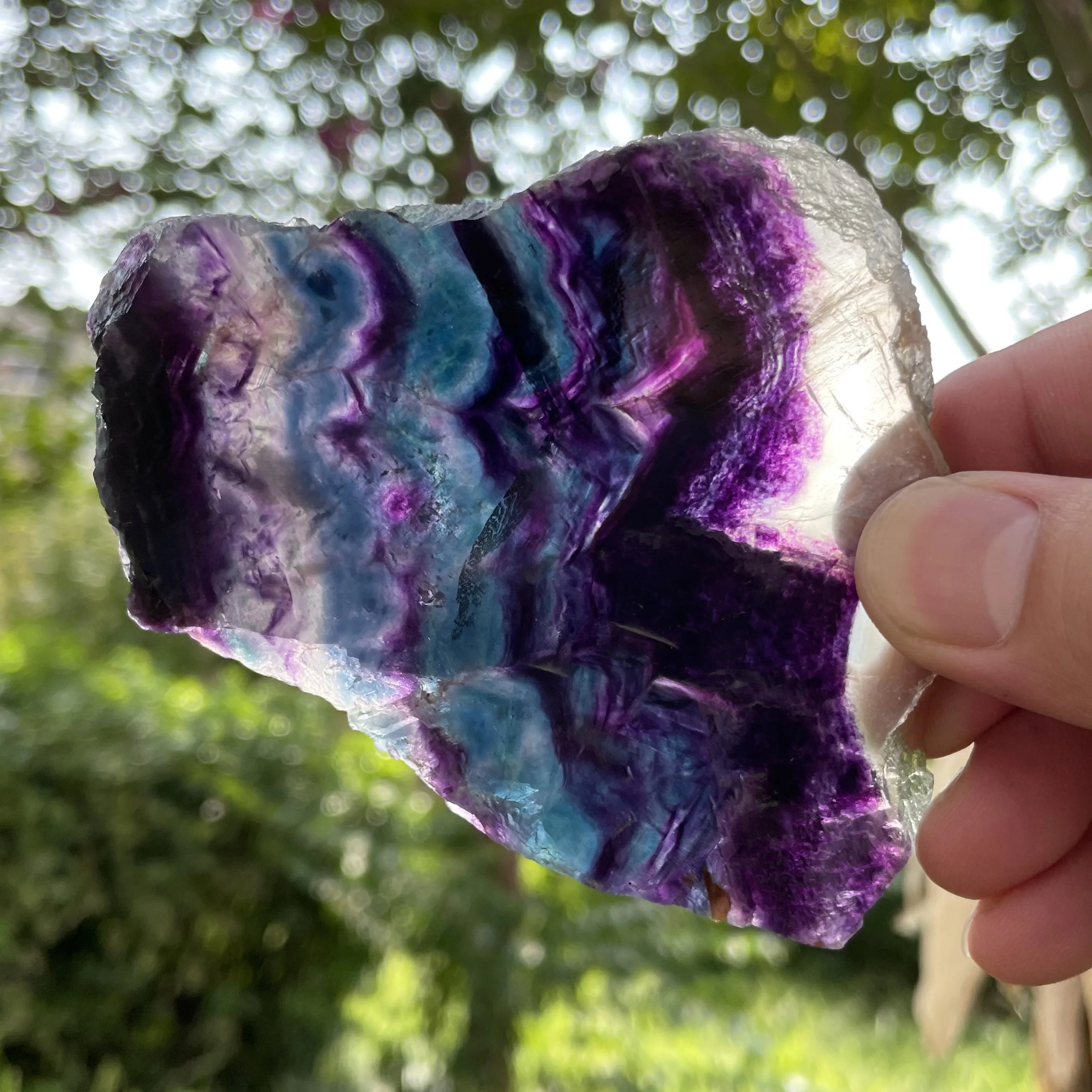 Piedra-de-fluorita-Natural-colorida-piedra-rugosa-pulida-forma ...