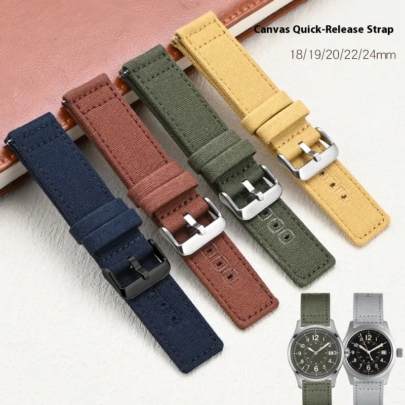 Nylon Strap for Seiko Citizen Seagull Universal Military Canvas Sport ...