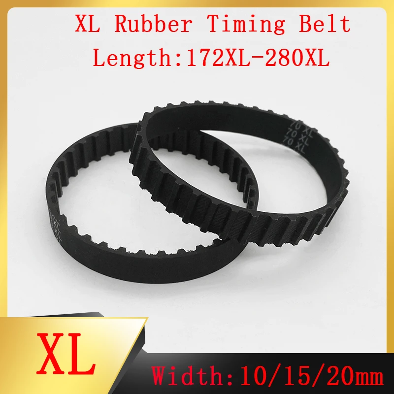 Black-Rubber-Trapezoidal-Tooth-XL-Timing-Belt-Width-10mm15mm20mm-Closed ...