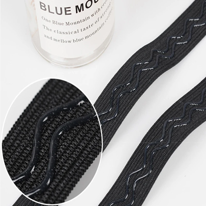 2M-Non-Slip-Elastic-Band-Transparent-Wavy-Silicone-Hook-Woven-Band-DIY ...