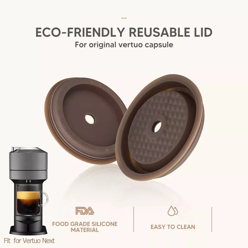 Icafilas Reusable Silicone Lid/cover For Nespresso Vertuo Disposible ...