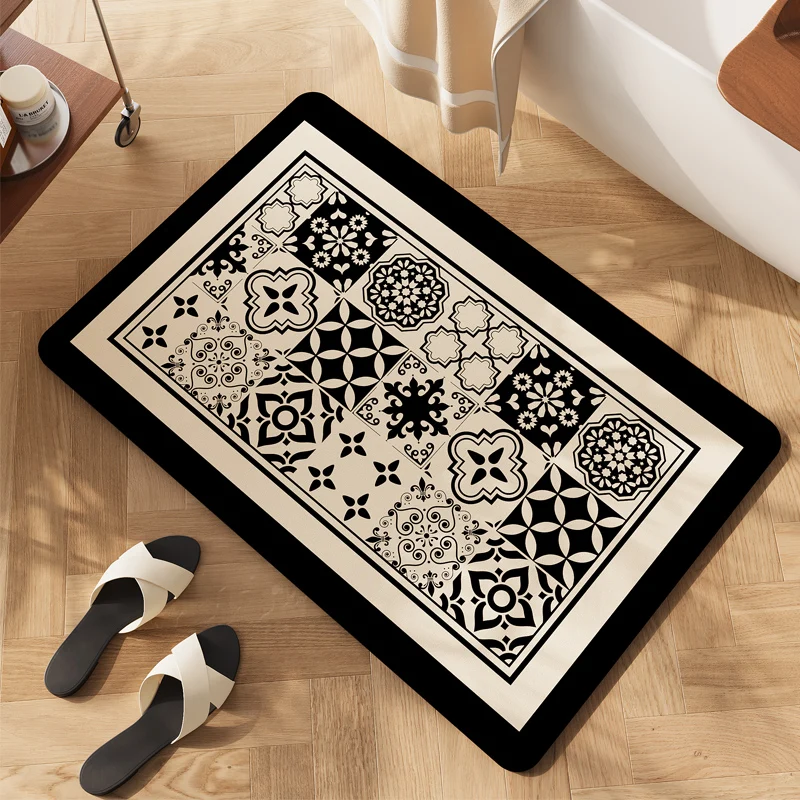 Diatom mud bathroom floor mat toilet toilet carpet entrance door ...