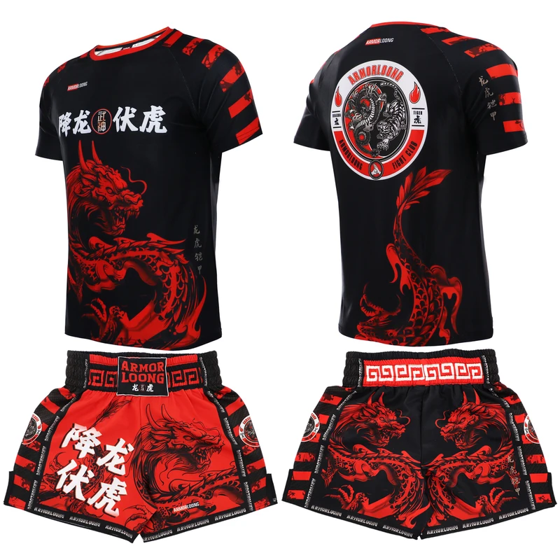 Rashguard-Jiu-Jitsu-Grappling-Fight-MMA-Shorts-Gym-Training-Muay-Thai ...
