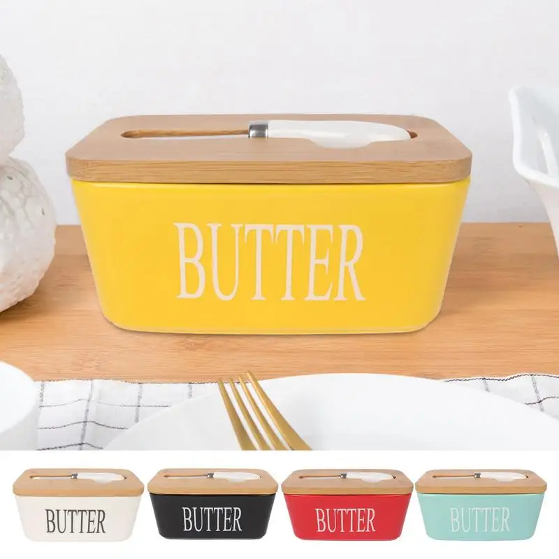 Butter-Sealing-Box-Butter-Dish-With-Lid-Keeper-Ceramic-Butter-Boxes ...
